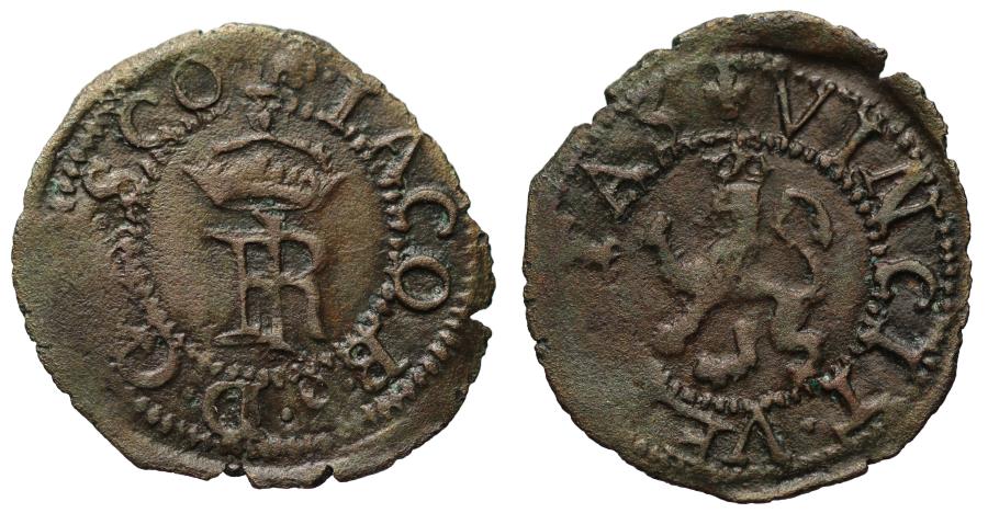 Scotland, James VI copper Penny Plack, extremely rare issue | European ...