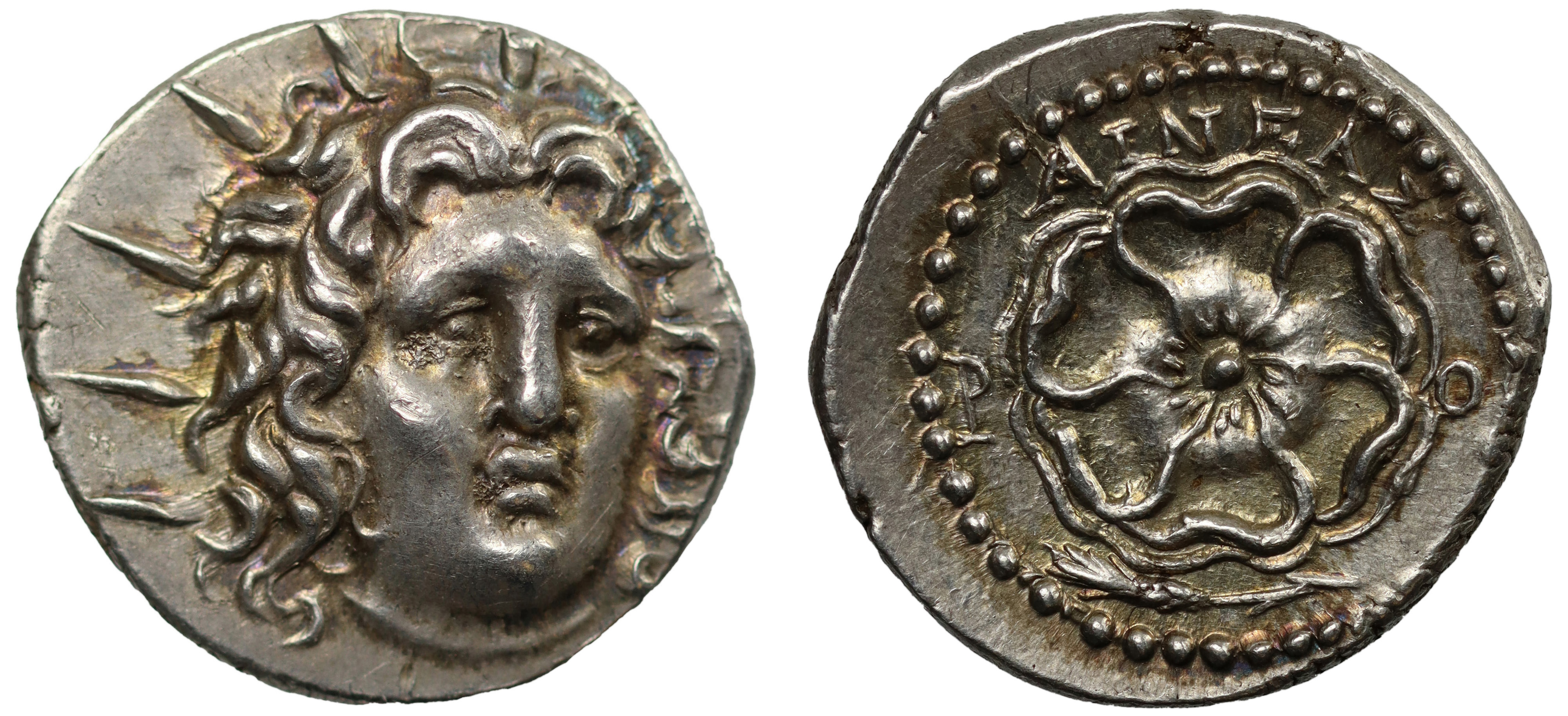 Rhodes, Silver Drachm, c. 40 BC - AD 25, NGC CH AU 5/5 4/5. | Greek Coins