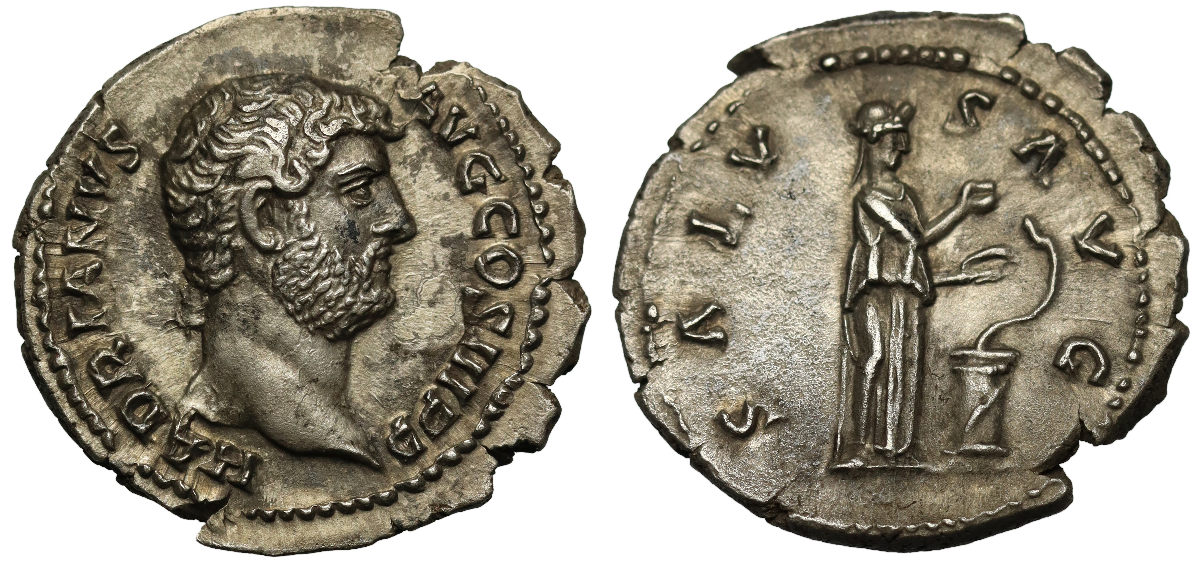 Hadrian, Silver Denarius, Salus. | Roman Imperial Coins