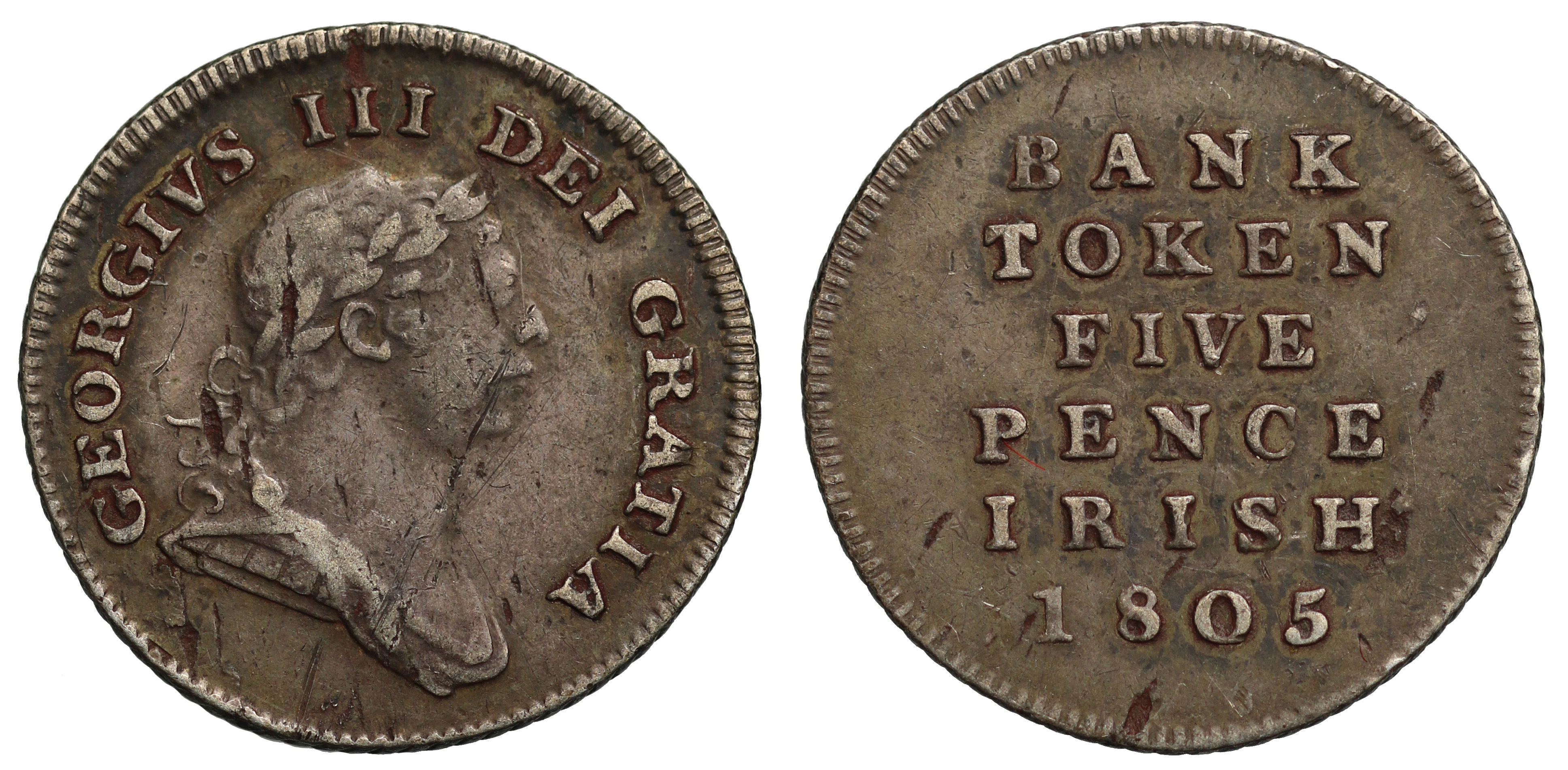 Ireland, George III 1805 Five Pence bank token | European Coins