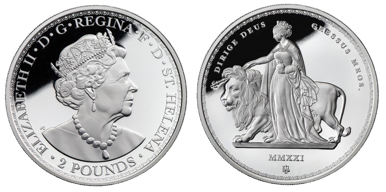 * Elizabeth II 2021 EIC silver proof 2oz Una | European Coins