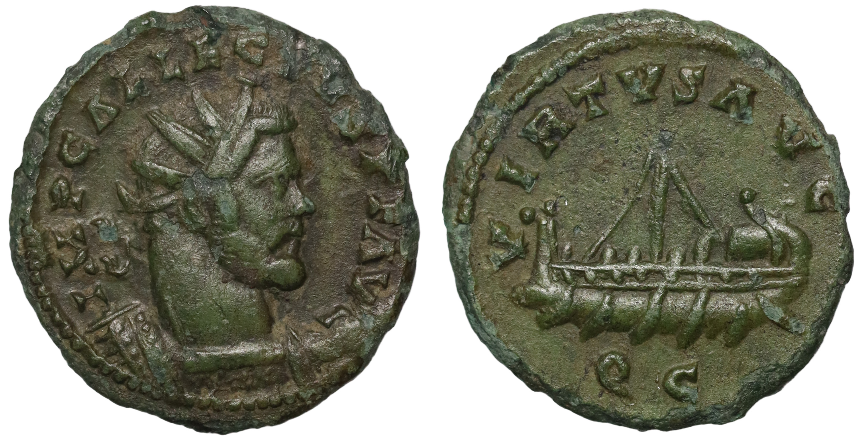 Romano-British Interest, Allectus, Æ Quinarius. | Roman Imperial Coins