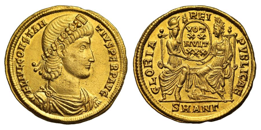 Constantius II , Gold Solidus, Mint of Antioch | Roman Imperial Coins