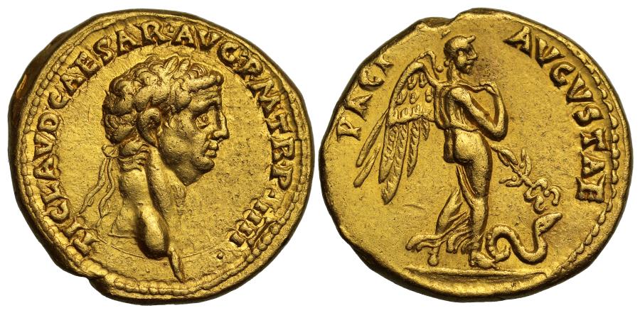 Claudius, Gold Aureus, Mint of Rome | Roman Imperial Coins