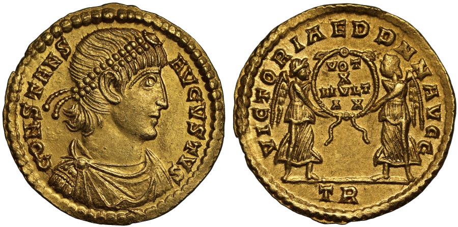 Constans gold Solidus, Treveri | Roman Imperial Coins