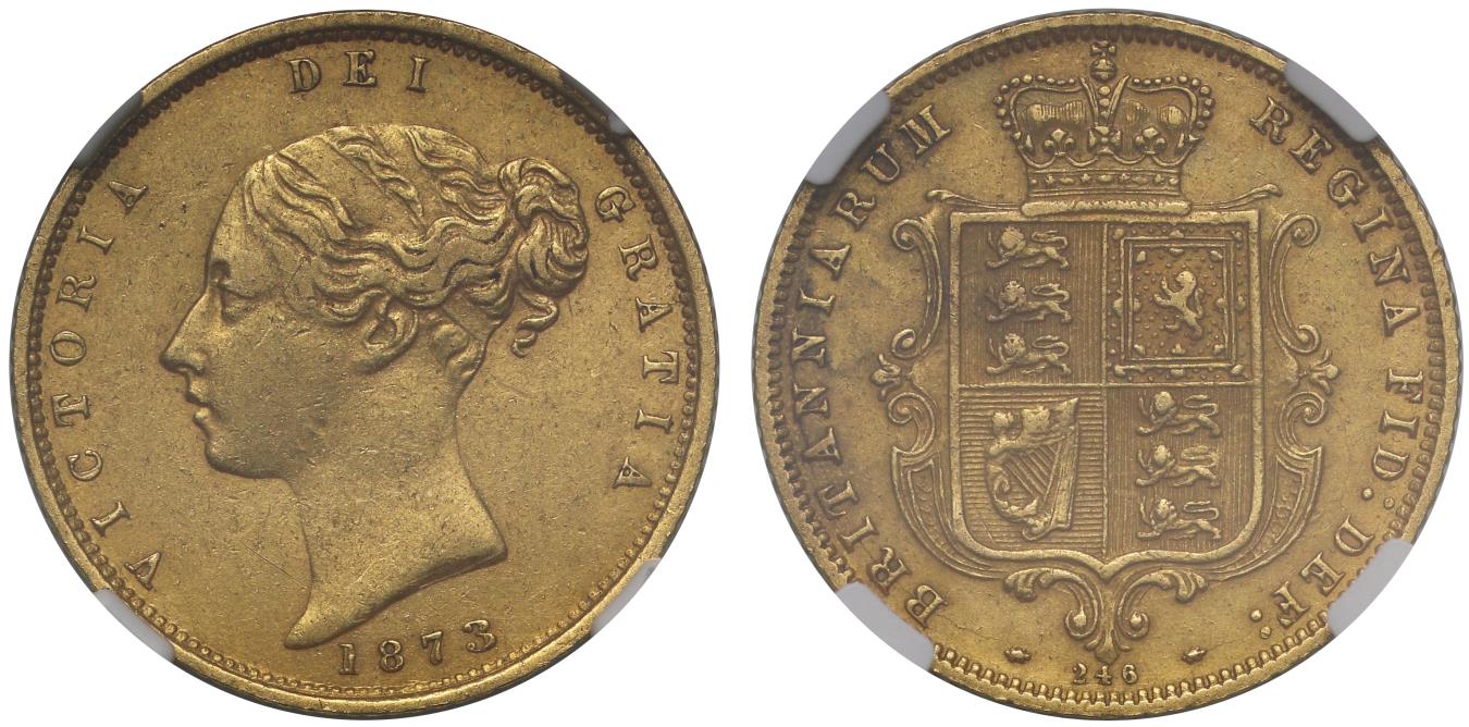 Victoria 1873 Half-Sovereign from the Schiehallion Shipwreck Isle of ...