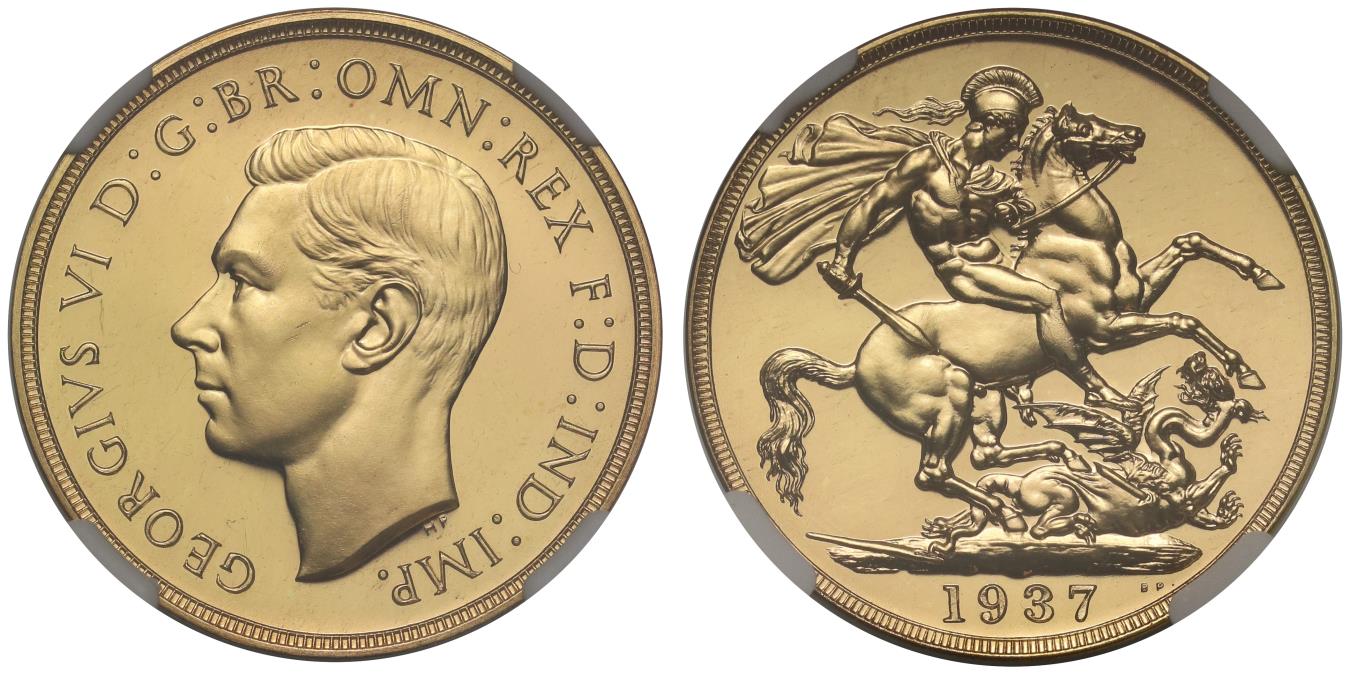 George VI 1937 proof Two-Pounds PF65* Coronation issue | European Coins