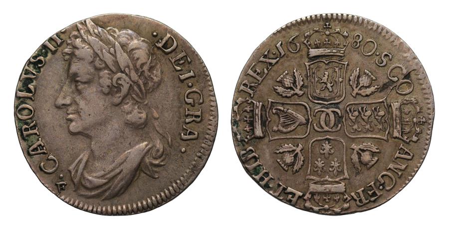 Scotland, Charles II 1680 Eighth Dollar | European Coins