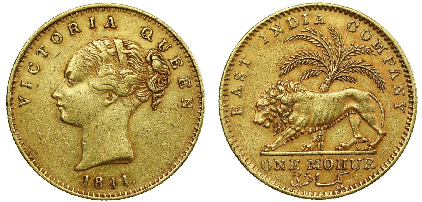 NGC AU Details Cleaned | British India, Victoria, Mohur, 1841 ...