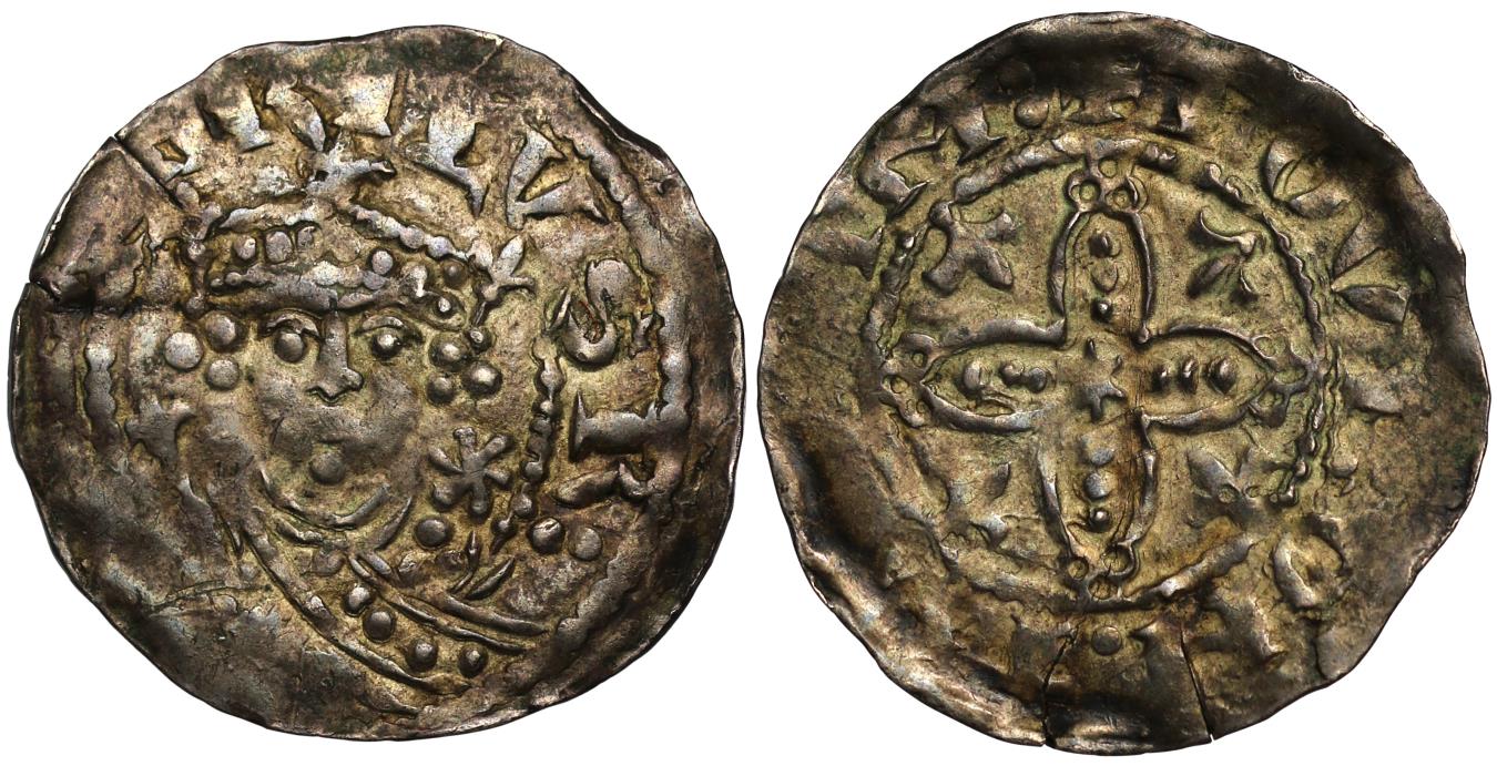 Henry I pellets in quatrefoil type Penny, Twynham Mint, moneyer Tovi