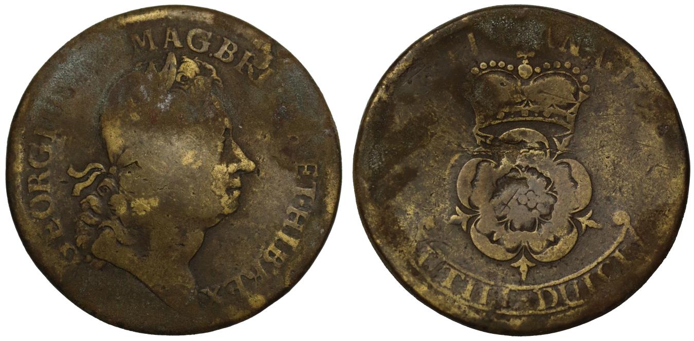 George I 1723 Rosa Americana Twopence | European Coins
