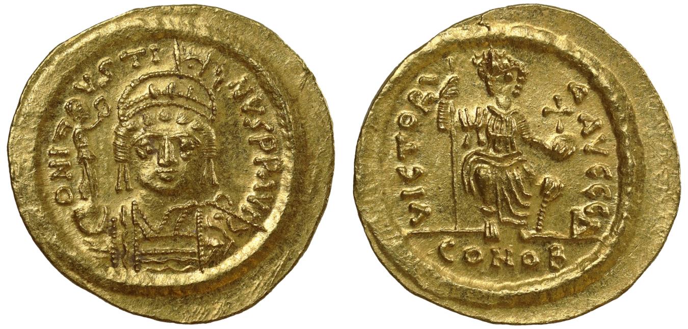 Justin II, Gold Solidus. | Byzantine Coins