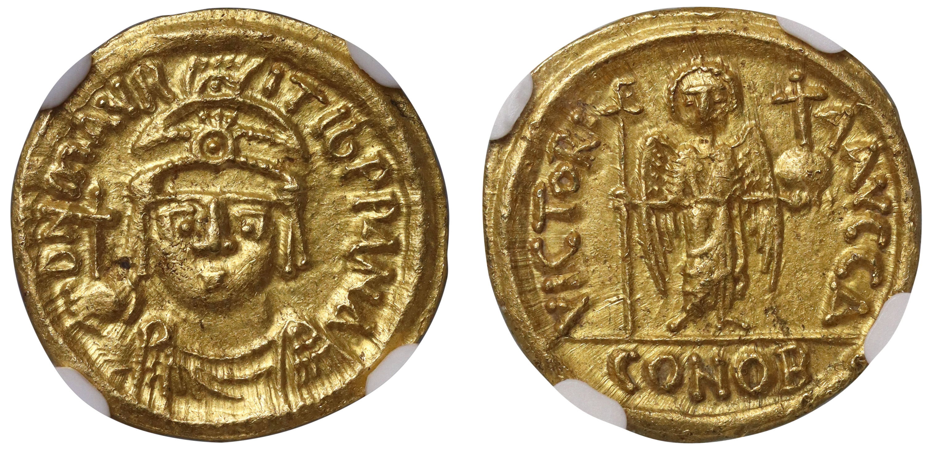 Maurice Tiberius, Gold Solidus, Carthage. | Byzantine Coins