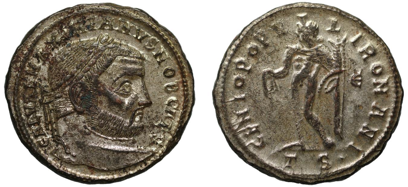 Galerius, Æ Follis, Thessalonica. | Roman Imperial Coins
