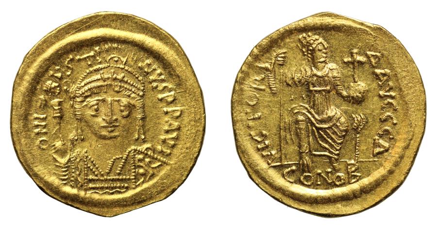 Justin II, Solidus, MS, 5/5, 3/5 | Byzantine Coins