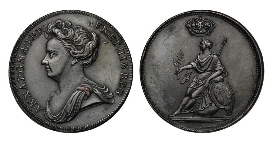 Anne copper pattern Halfpenny undated, dies 2+C* | European Coins