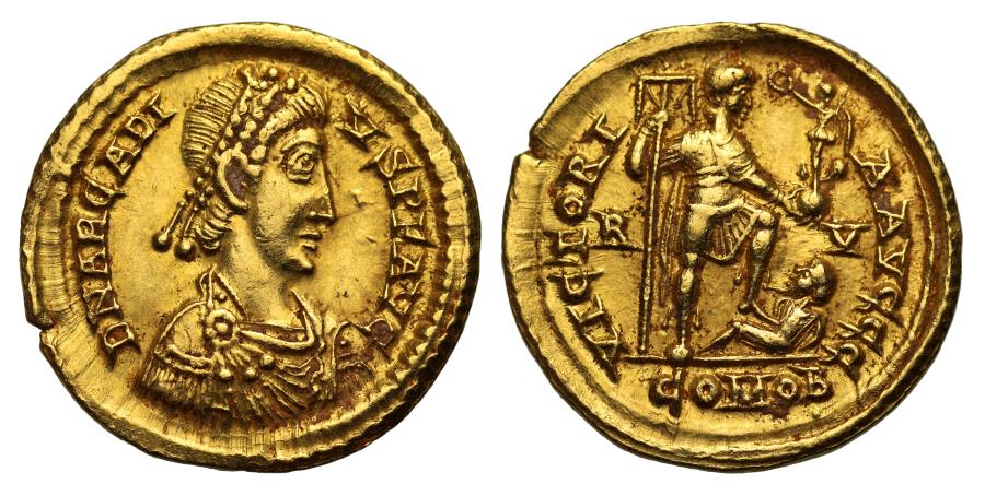 Arcadius, Gold Solidus, Mint of Ravenna | Roman Imperial Coins