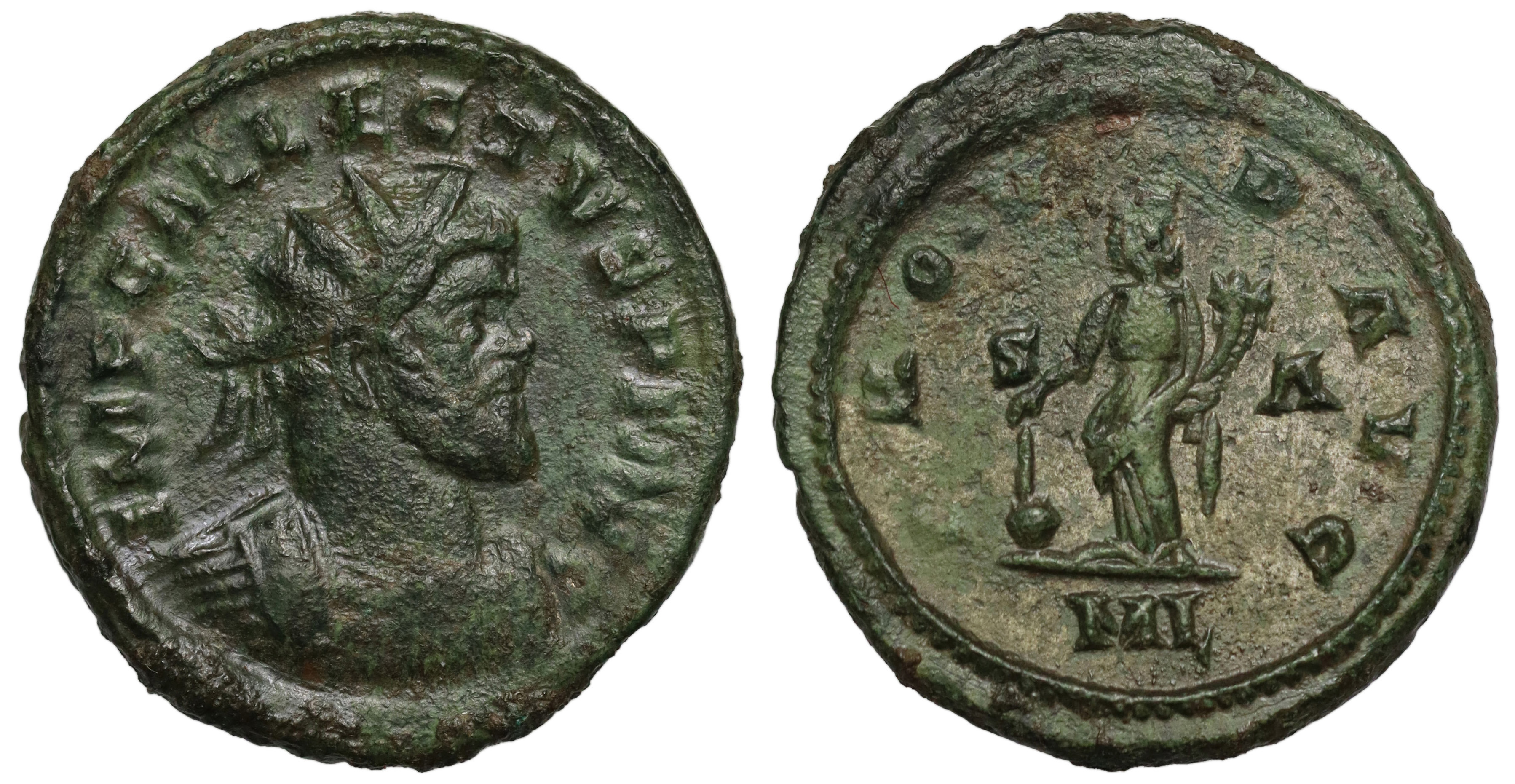 Allectus (AD 293-296), Æ Antoninianus, London, Providentia. | Roman ...