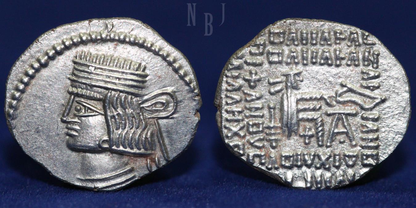 PARTHIAN KINGDOM; Pacorus I (AD 78-120), Silver Drachm. Ecbatana, 3 ...