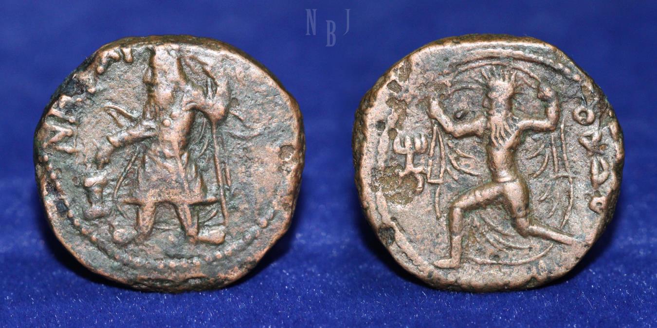 Kushan Empire: Kanishka I, circa 127/8-152. Bronze Tetradrachm, main ...