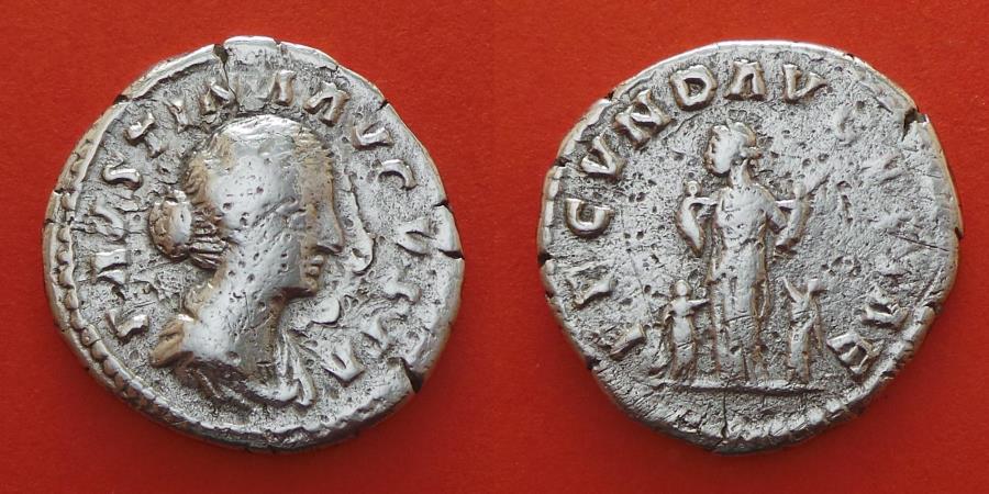 Faustina Junior (Augusta, 147-175). AR Denarius, Rome | Roman Imperial ...