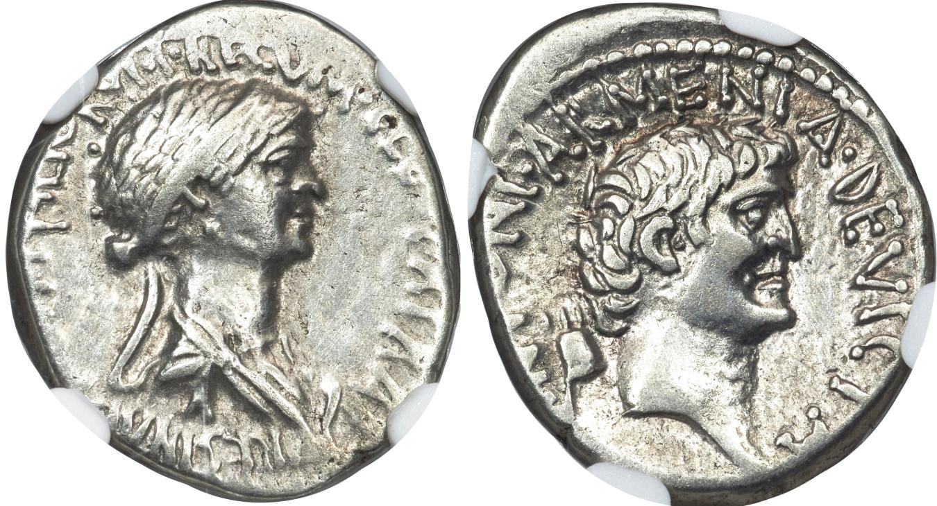 Cleopatra VII of Egypt and Marc Antony, as Rulers of the East (37-30 BC ...