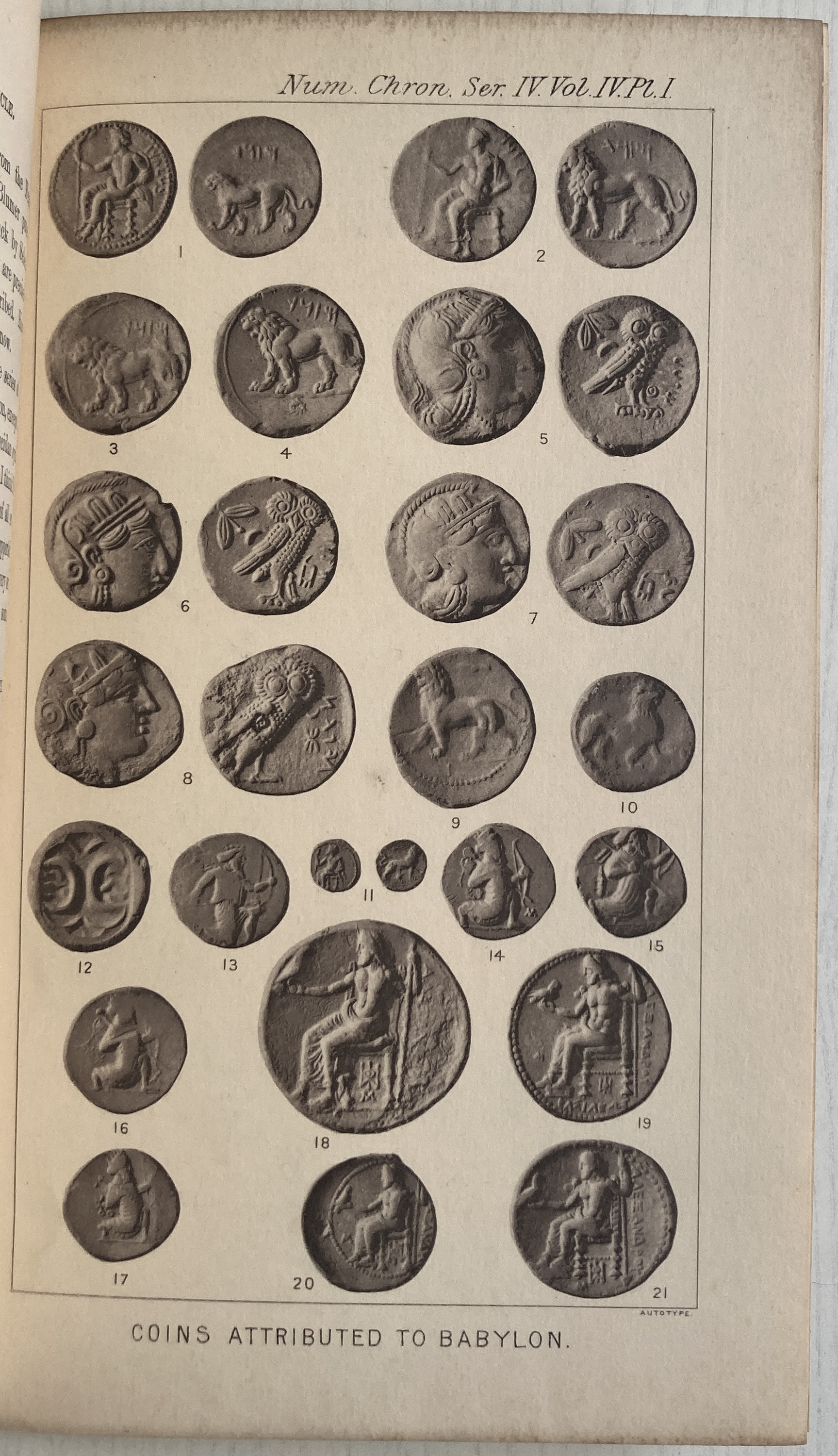 Imhoof Blumer - Some coins attributed to Babylon (from Numismatic ...