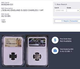 ENGLAND: Charles I, AD 1636-44, Rose Farthing, 1/4 Penny, NGC AU 53 BN ...