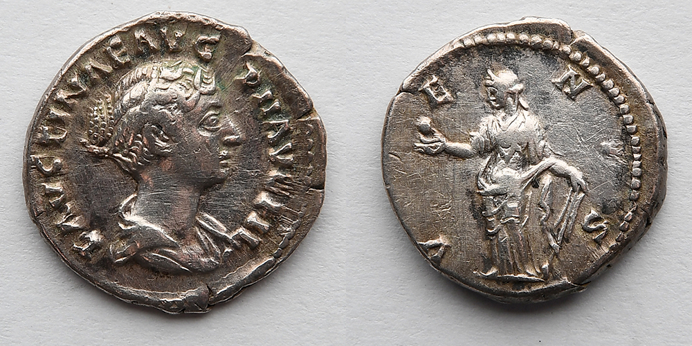 ROMAN EMPIRE: Faustina Junior AD 147-149, AR Denarius (18mm, 3.45g ...