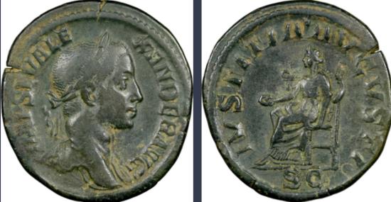 ROMAN EMPIRE: Severus Alexander, AD 222-235, Sestertius (22.30g), NGC ...