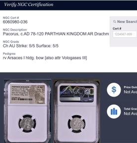 GREEK: Parthian Kingdom, Pacorus I, c. AD 78-120, AR Drachm (19mm, 3 ...