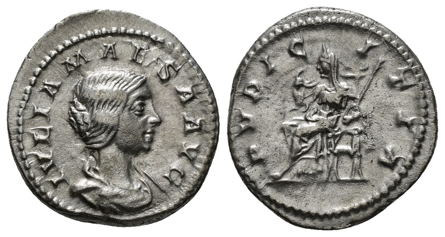 ROMAN EMPIRE: Julia Maesa, Augusta, 218-224/5, AR Denarius (18mm, 3.45g ...
