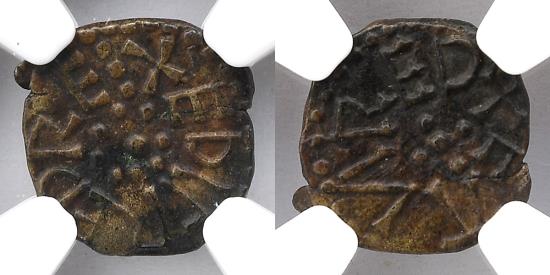 ENGLAND: (841-844) Styca, Aethelred II, EANRED, S-865, NGC AU 55, TOP ...