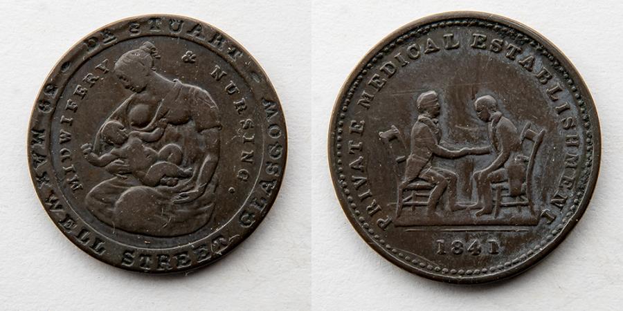 SCOTLAND: Dr. Stuart, Glasgow Farthing/Token, 21.5mm (3,8g), Bell 7400 ...