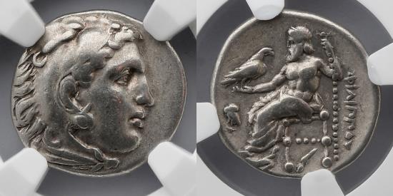 GREEK: Kings of Macedon, Philip III, Arrhidaeus, 323-317 BC, AR Drachm ...