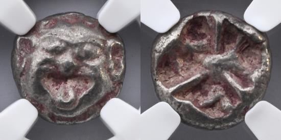 GREEK: Mysia, Parium, c. 500-450 BC, AR Drachm (13mm), NGC XF