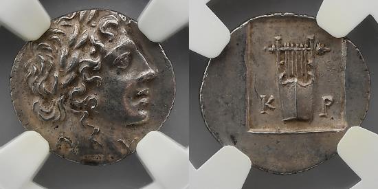 GREEK: Lycian League, c. 48-20 BC, AR Hemidrachm, NGC Ch AU | Greek Coins