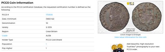GREAT BRITAIN: Charles II Silver Penny (1600-1602), 2nd Hammered Issue ...