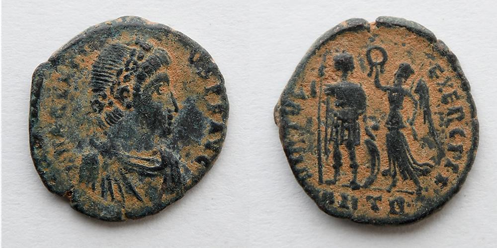 ROMAN EMPIRE: Arcadius, AD 283-308, AE3 Follis, Victory Crowning ...