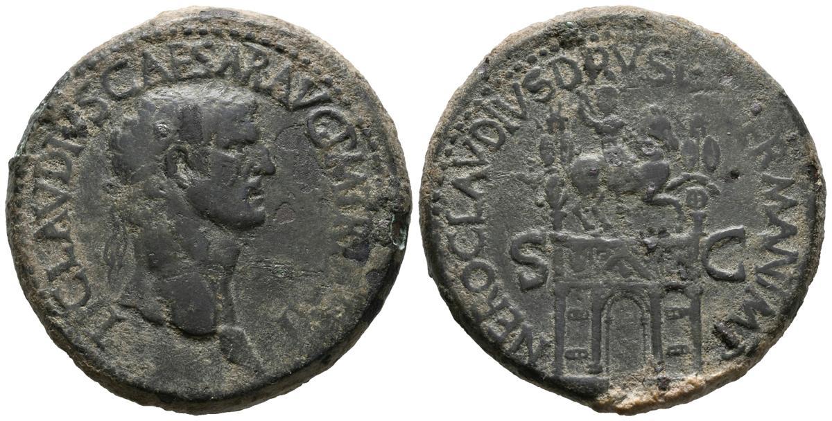 CLAUDIUS I. Sestertius. (Ae. 30.36g/36mm). 41-50 AD 41-42 AD Rome. Obv ...