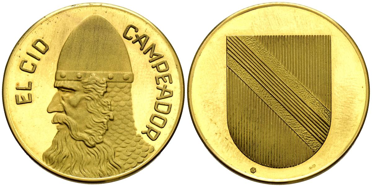 ESPAÑA. El Cid Campeador (Au. 16,02g/30mm). Acuñaciones Españolas S.A. Incluye estuche original ...