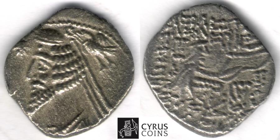 Item #19675, Parthian Kings: Arsaces XXI: Phraates IV (38-2 B.C), AR ...