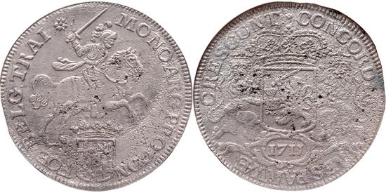 Silver rider Utrecht 1711 – De Liefde NGC Shipwreck graded | European Coins