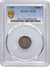 1/2 dime – Flowing Hair Half Dime 1795 USA PCGS VF 35 | Half Dimes