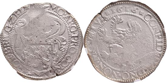 Lion dollar Zeeland 1616 – Campen NGC Shipwreck graded | European Coins