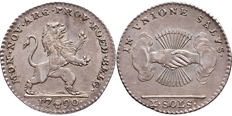 x sols Brabant, Brussel, Verenigde Belgische Staten 1790 | European Coins