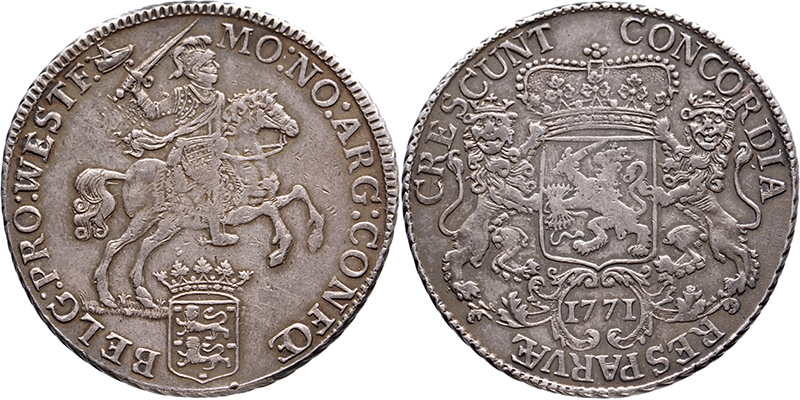 Zilveren rijder of dukaton West-Friesland 1771 | European Coins