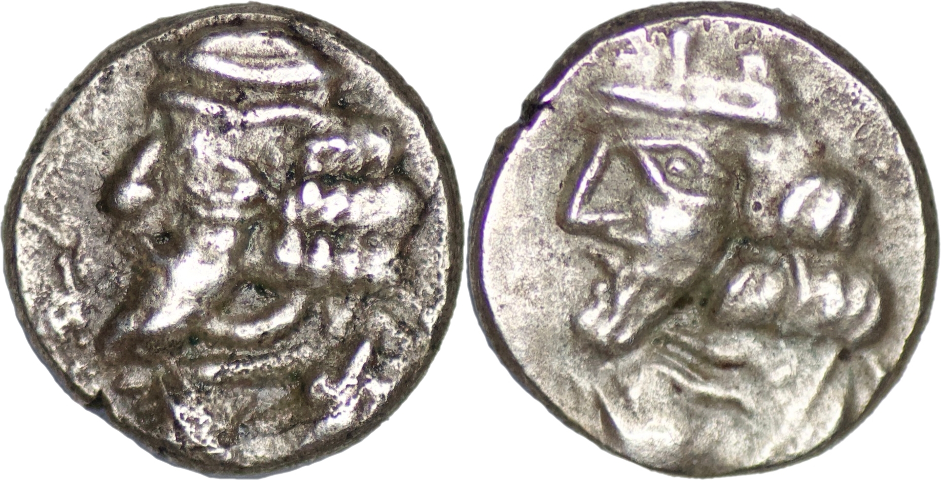 PERSIS KINGDOM: Ardashir III and Mithra, I-II Century AD. AR Obol