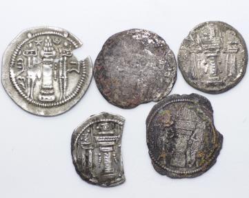 Group lot of 5 Sasanian coins | Lots & Collections