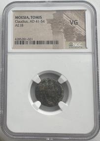 Claudius. Tomis (Moesia Inferior) AE 18. RARE. NGC Graded | Roman ...